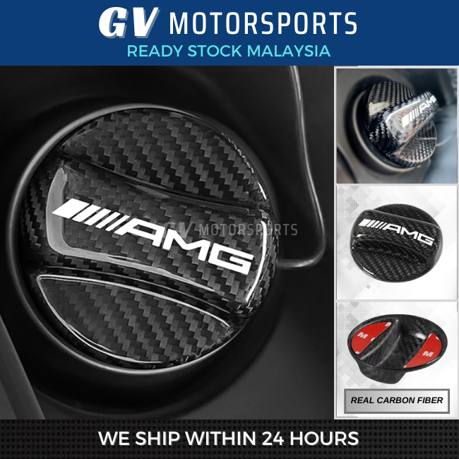 READY STOCK Mercedes AMG Fuel Cap Cover Carbon Fiber Fuel Tank Cover ...