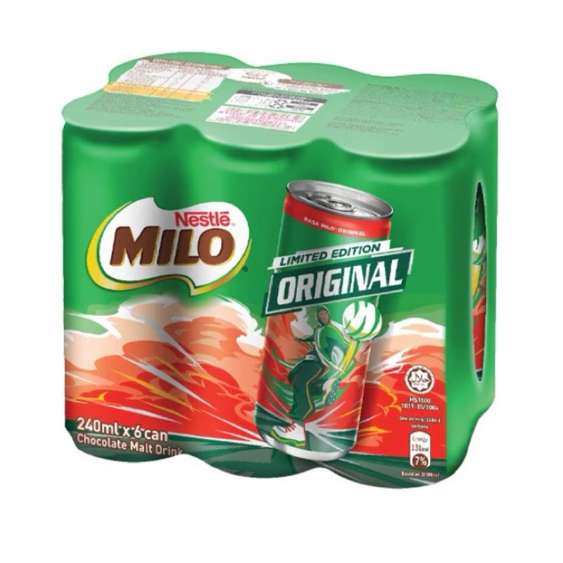 Milo Activ-Go Original Can (240ml x 6 pcs) | Shopee Malaysia