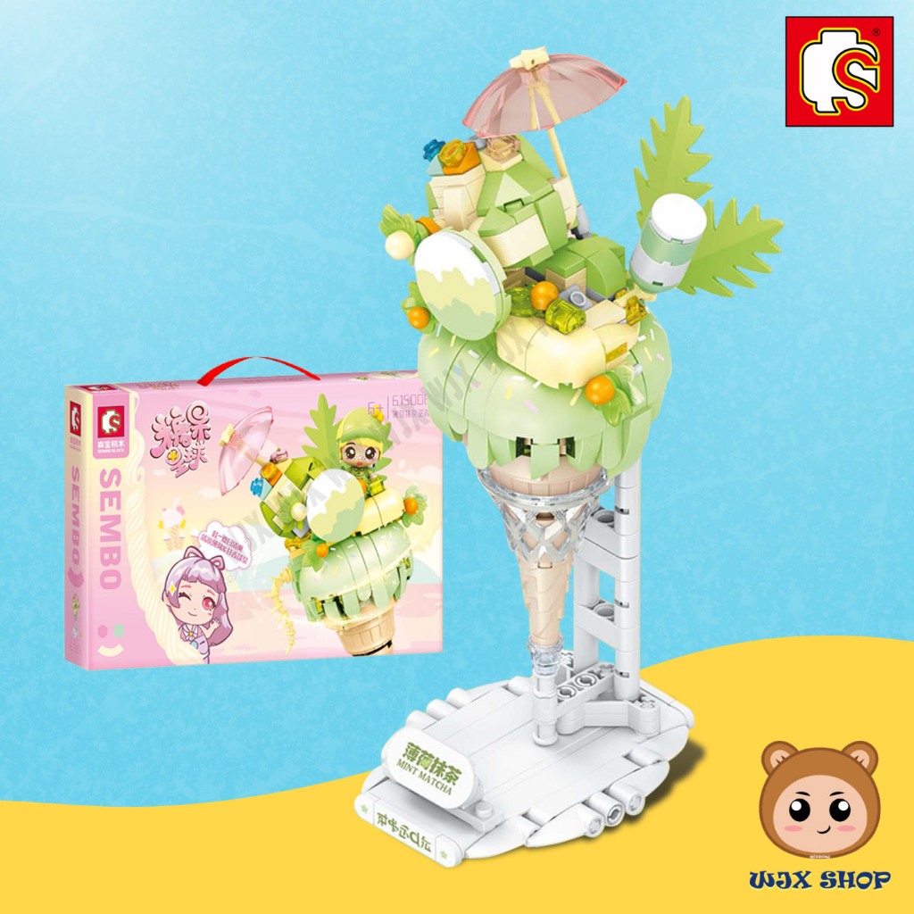 Sembo Building Block Bricks / 615006 Candy Planet Mint Matcha Sundae ...