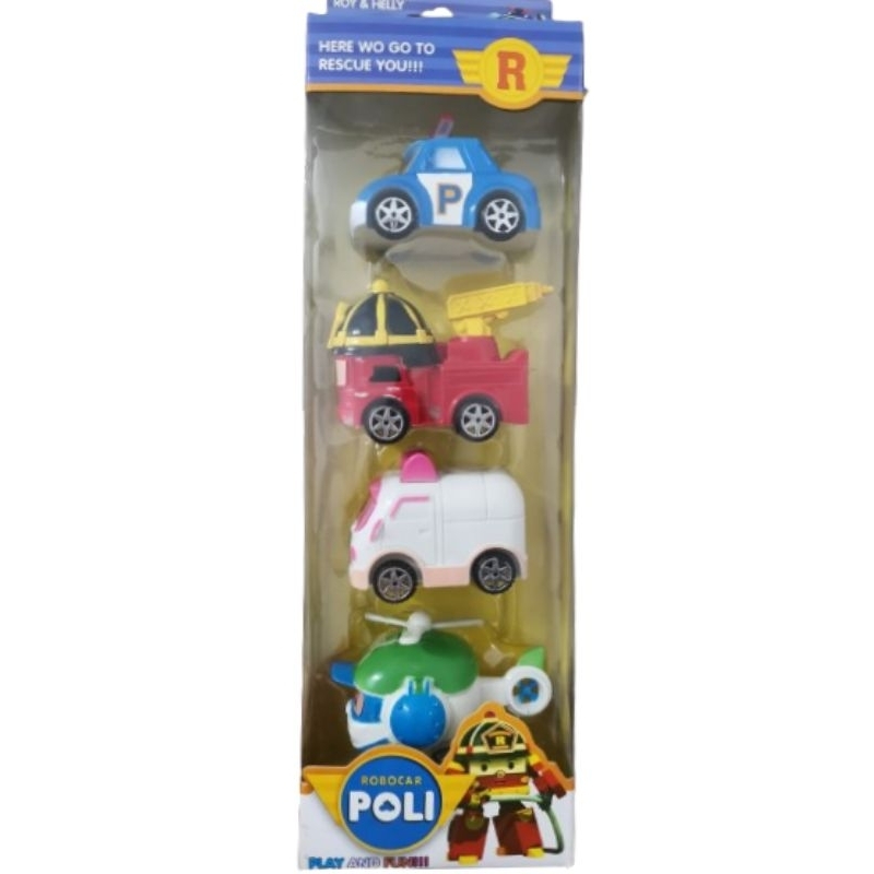 Mini Toy Car (Robocar Poli Set) | Set mainan Robocar Poli | Shopee Malaysia