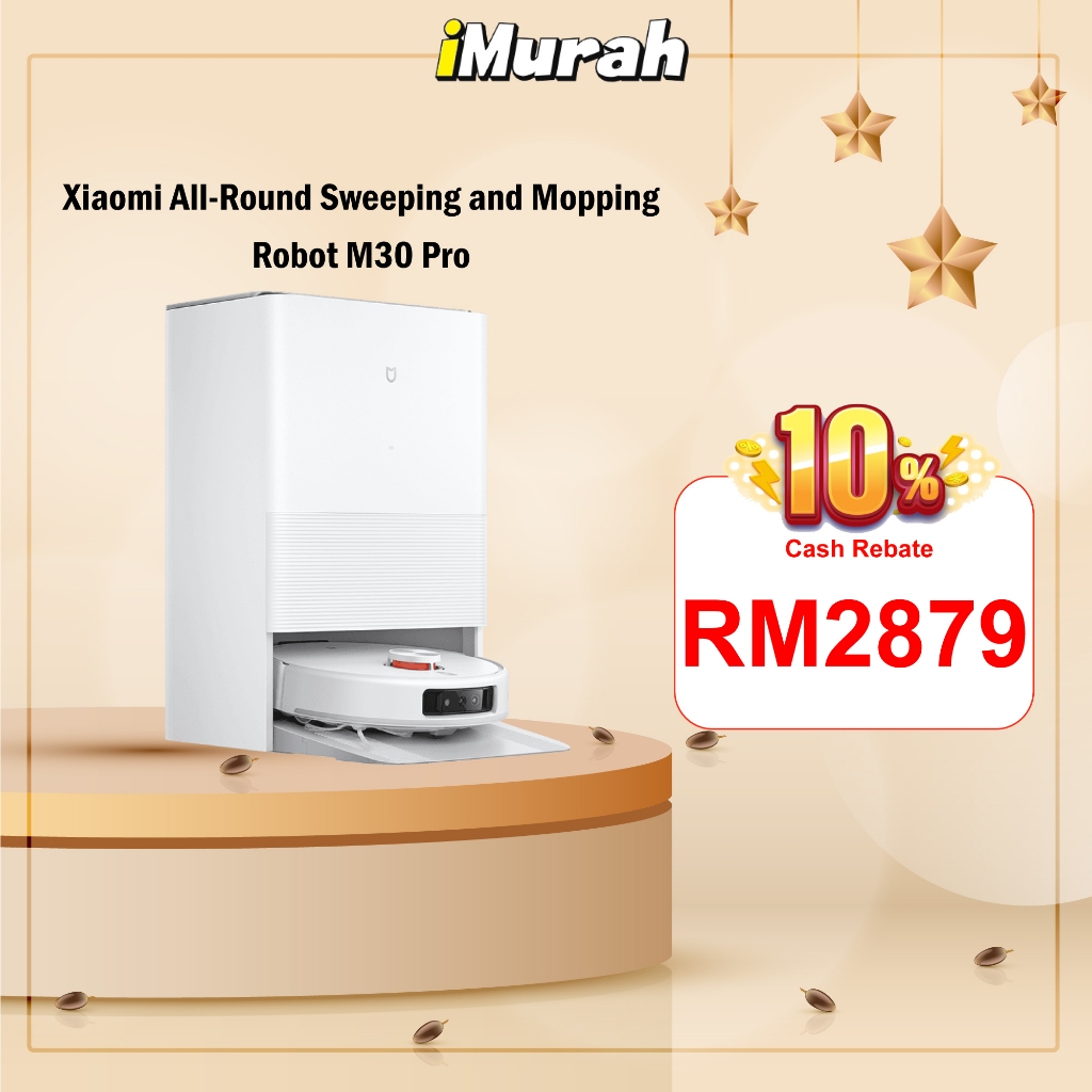 Xiaomi All-Round Robot M30 Pro [Hair Cutting | 7000Pa Suction | Dust Collect & Washing Mop Pad ...