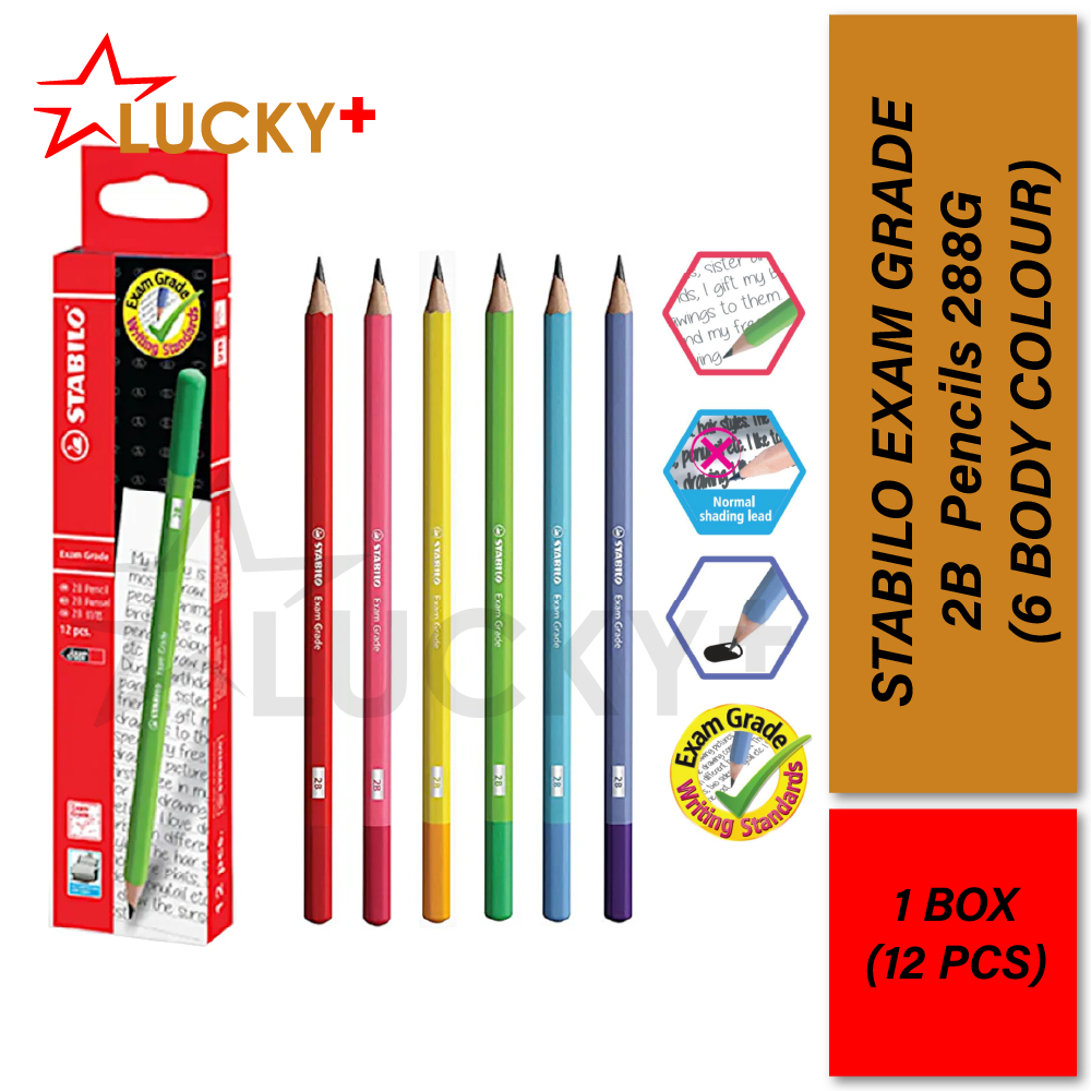 Stabilo 288G/12 Exam Grade 2B Pencils - Box of 12pcs | Shopee Malaysia
