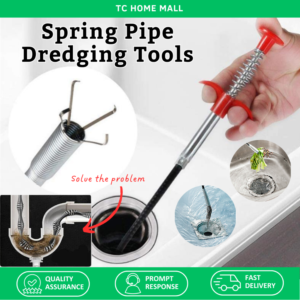 Drain Clog Remover Spring Pipe Dredging Sink Cleaning Tool Sewer Pipe ...