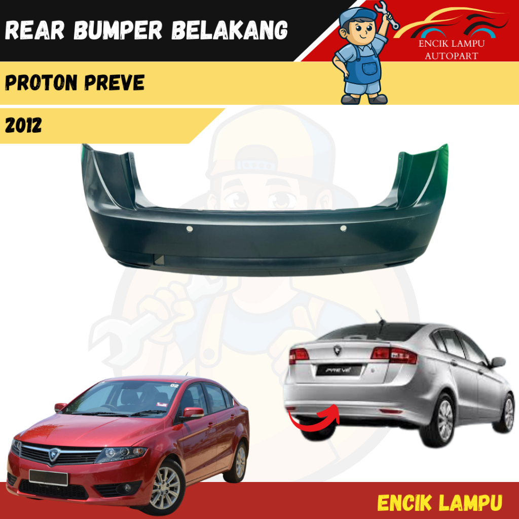 Proton Preve 2012 Rear Bumper Belakang 100% New High Quality PP ...