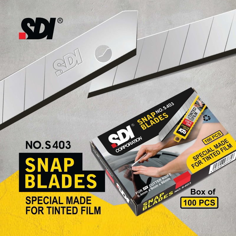 SDI SNAP BLADES FOR TINTED FILM S403 UPGRADE FROM 1403C 9MM REFILL FOR ...