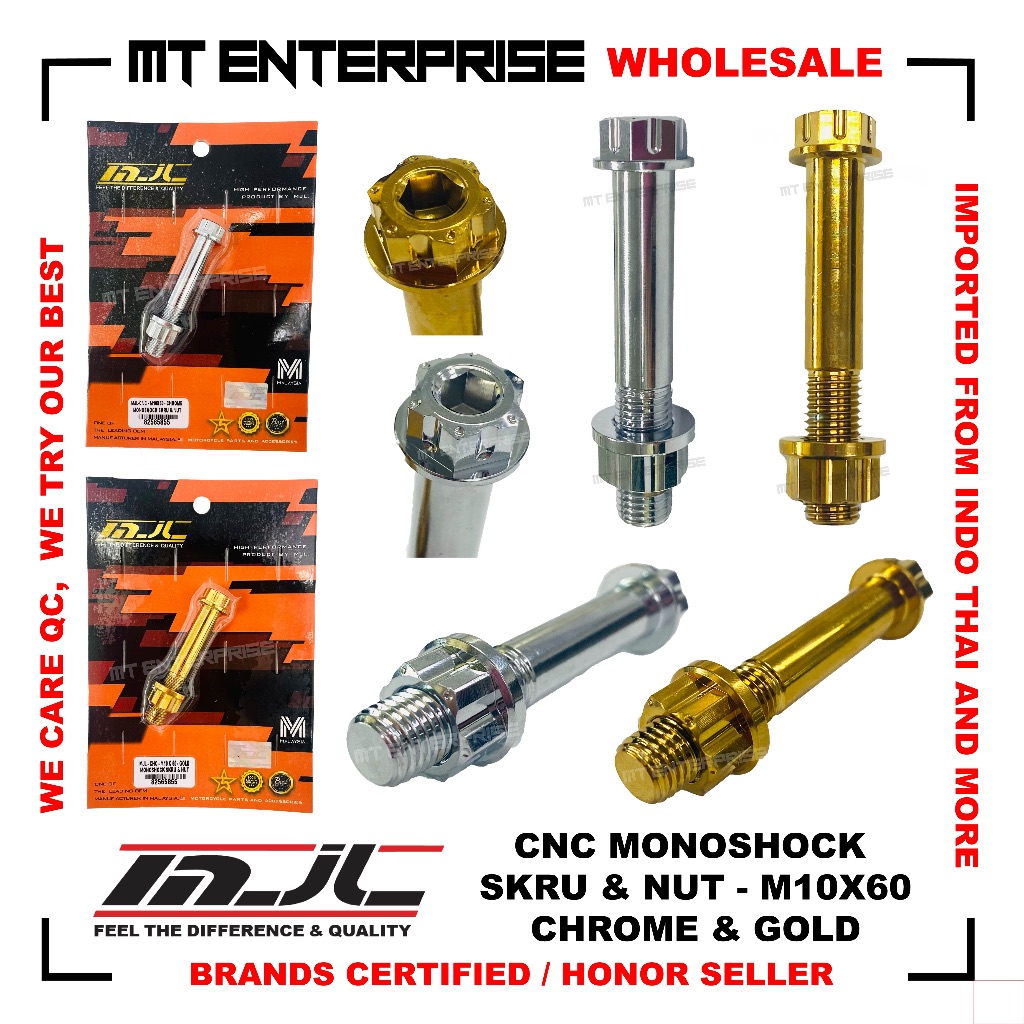 FREE 2 YAMALUBE OIL - MJL Original CNC Monoshock SKRU & NUT - M10X60 ...