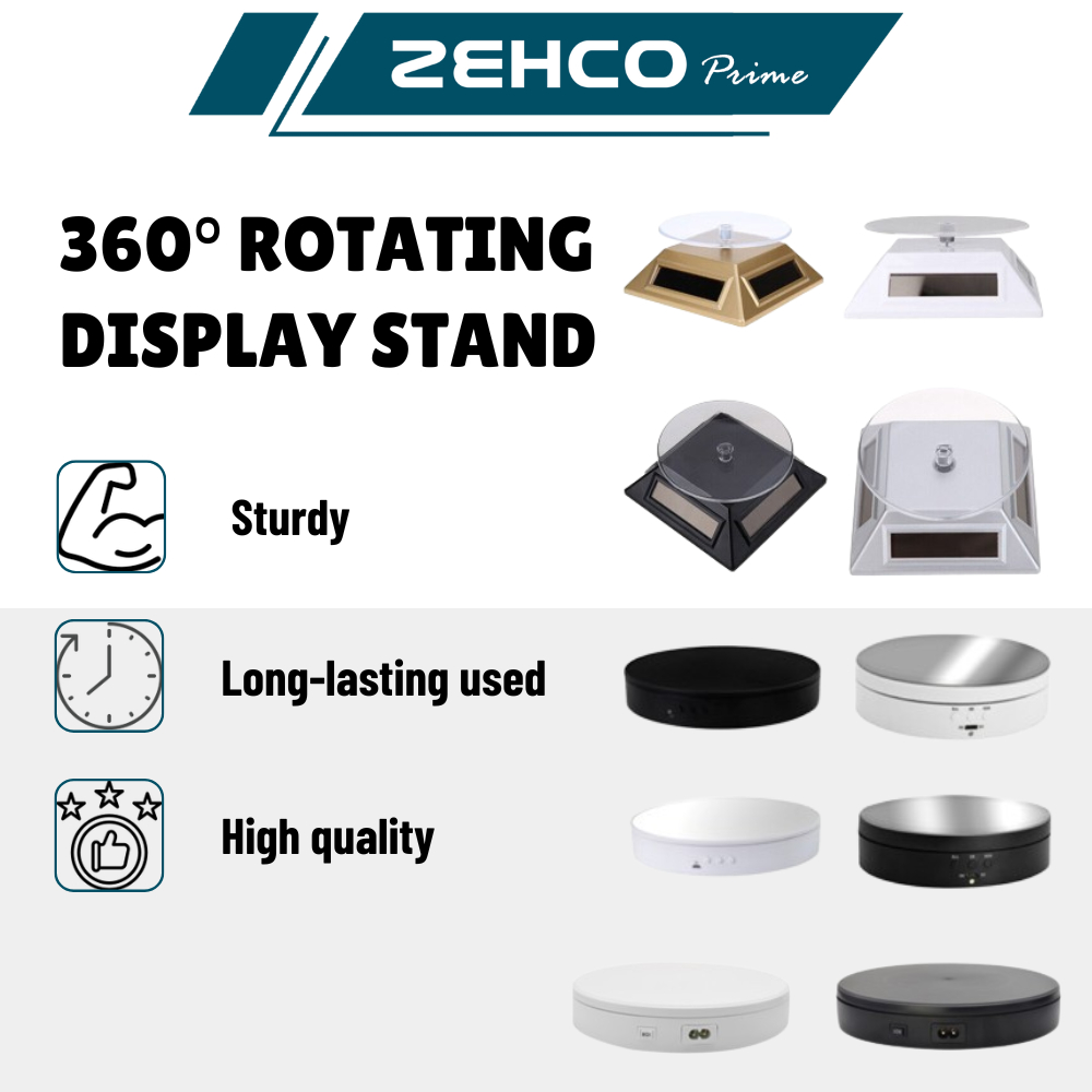 【Ready Stock】Rotating Display Stand Product Stand 360 Turnable Electric ...