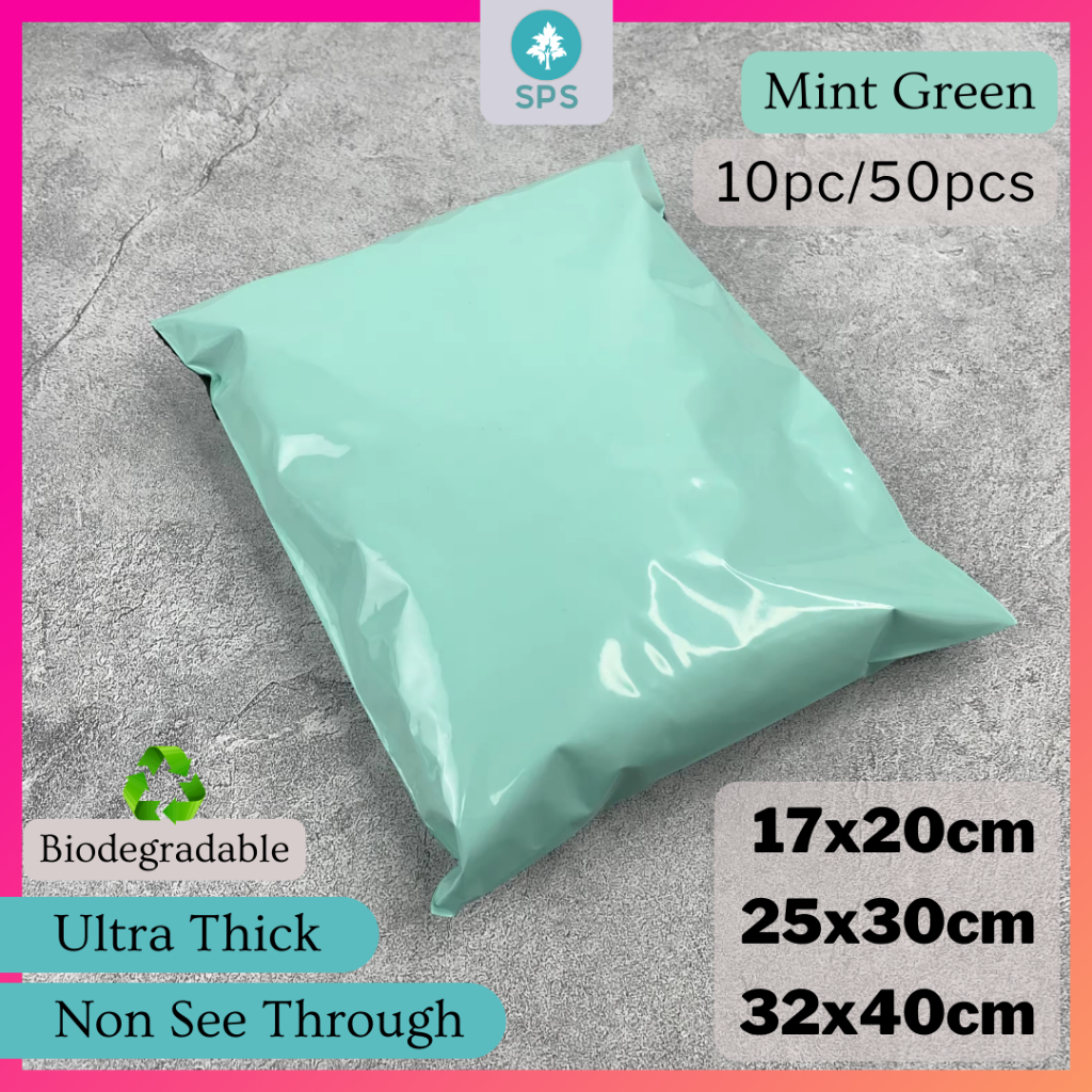 (MINT GREEN) SPS Premium Courier Bag Ultra Thick Parcel Bag Flyer Plastic Pos Packaging ...