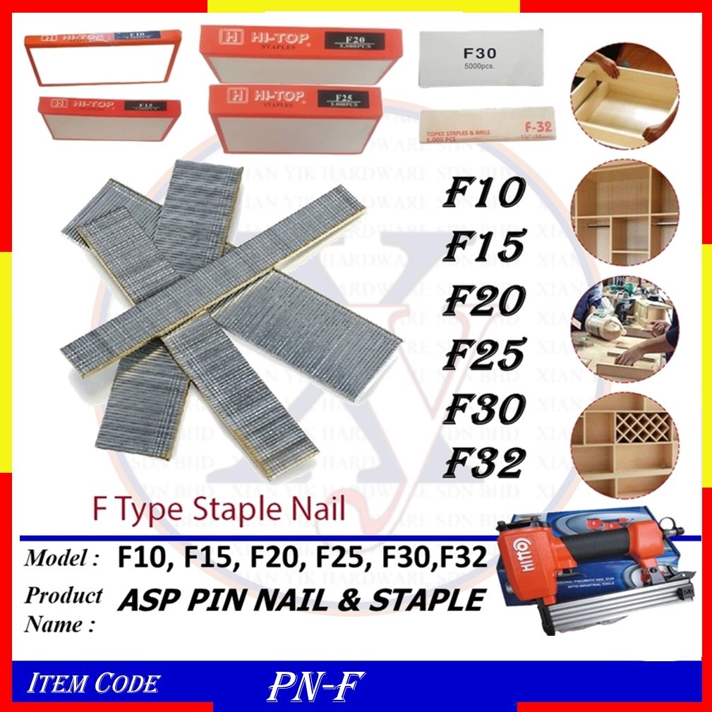 PN-F10, PN-F15, PN-F20, PN-F25, PN-F30, PN-F32 ASP PIN NAIL & STAPLE ...