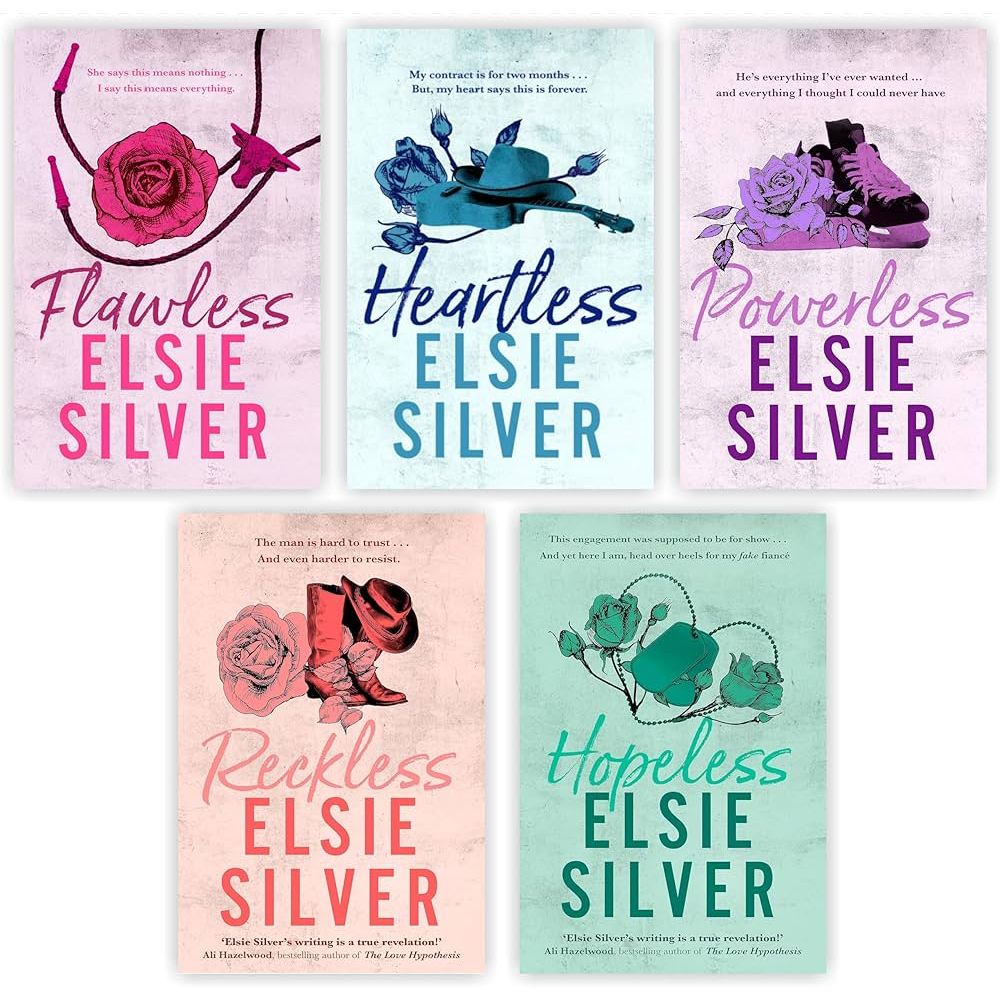 Chestnut Springs Series By Elsie Silver 5 Books collection set: Flawless,Heartless,Powerless and ...