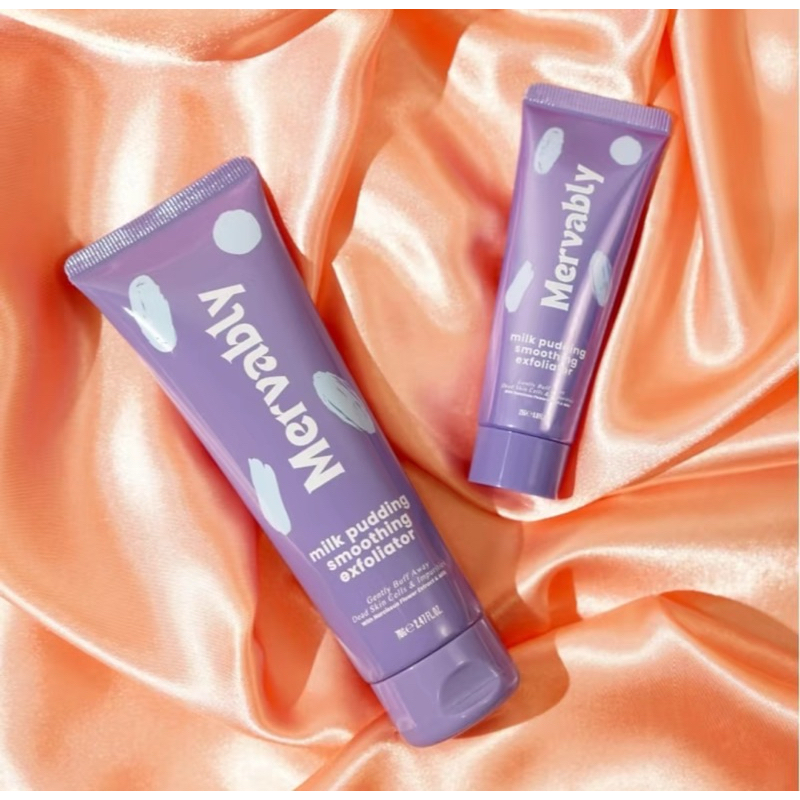 MERVABLY MILK PUDDING SMOOTHING EXFOLIATOR & DOUBLE ACTION GLOW KIT For ...