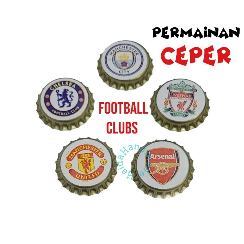 Permainan Ceper. Penutup botol. Corak Football Clubs | Shopee Malaysia