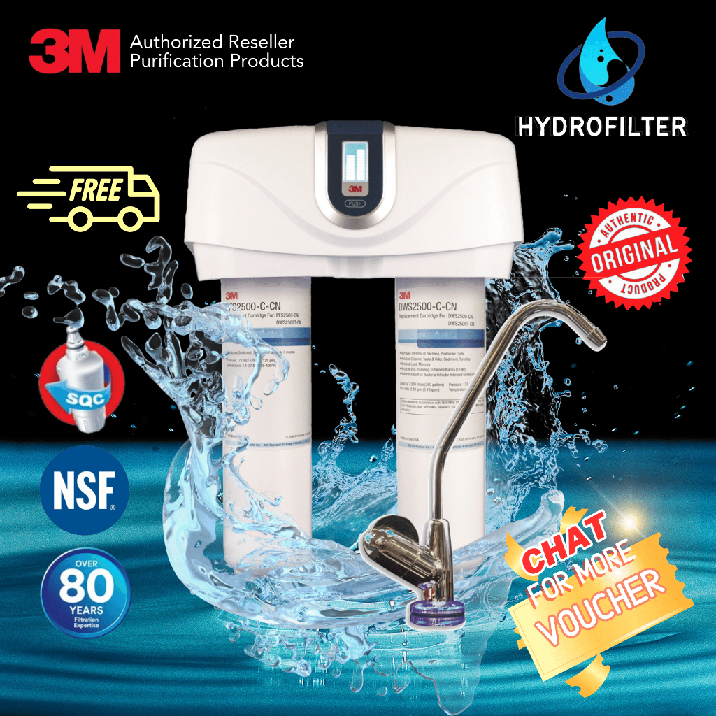 3M™ DWS2500T-CN/ Drinking Water Filter/ Direct Drinking Water/ 3M Under ...