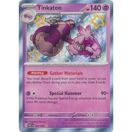 Tinkaton / 167/091 / Shiny Rare / Scarlet & Violet Paldean Fates ...