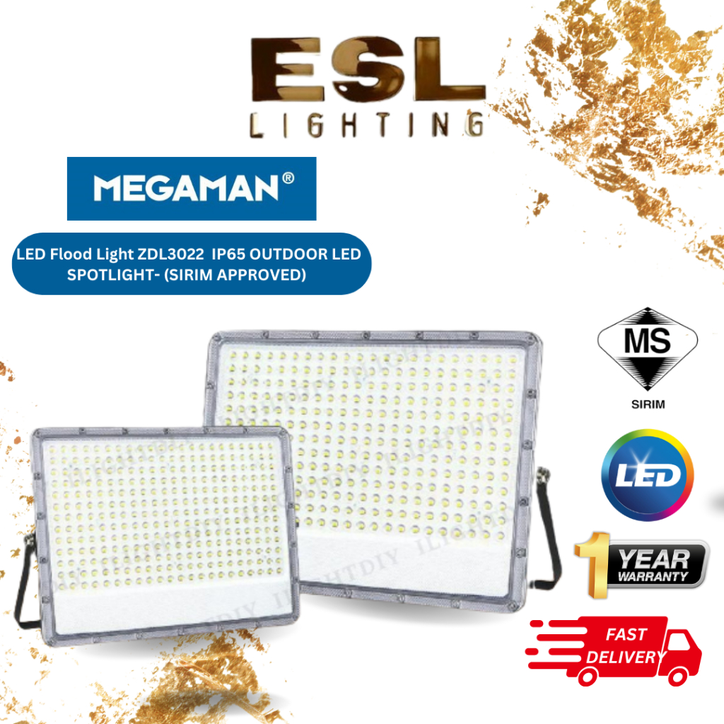 MEGAMAN 100W/150W/200W LED Flood Light ZDL3022 IP65 OUTDOOR LED ...