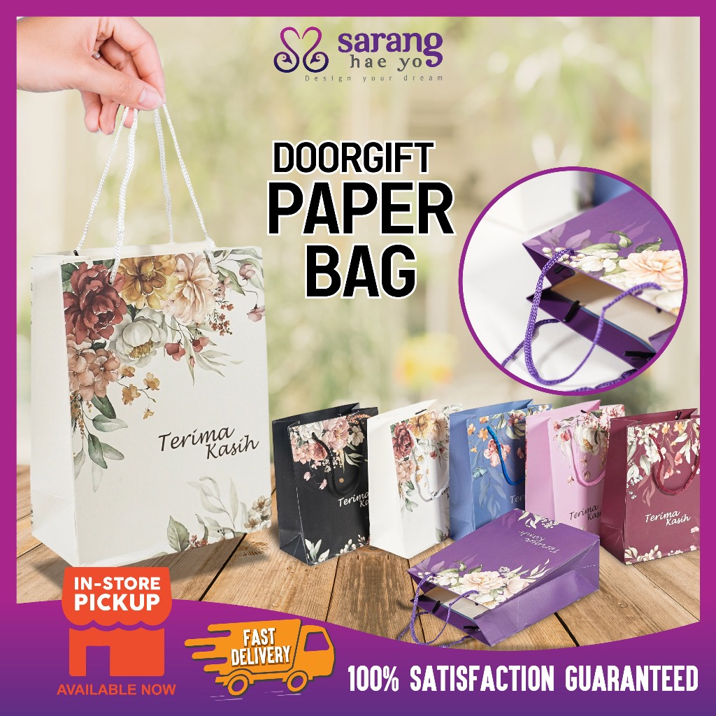 Thank You Paper Bag Beg Goodies Doorgift Beg Kenduri Kahwin Tunang ...