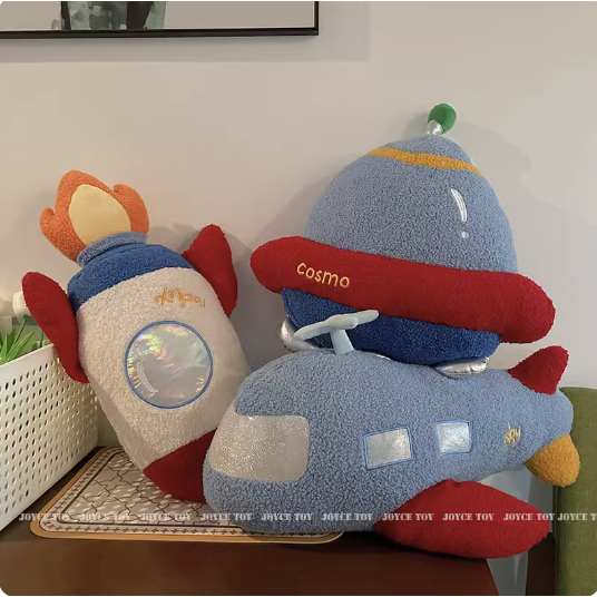 Rocket Pillow Space Shuttle Doll Kids UFO Ragdoll Astronaut Doll Plush ...