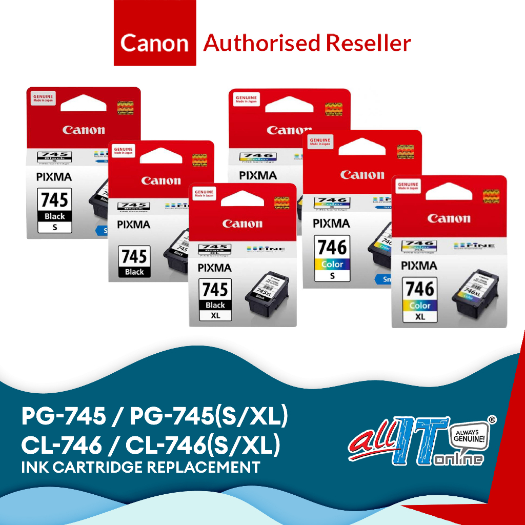 Canon PG-745S / PG-745 / PG-745XL Black | Canon CL-746s / CL-746 / CL ...