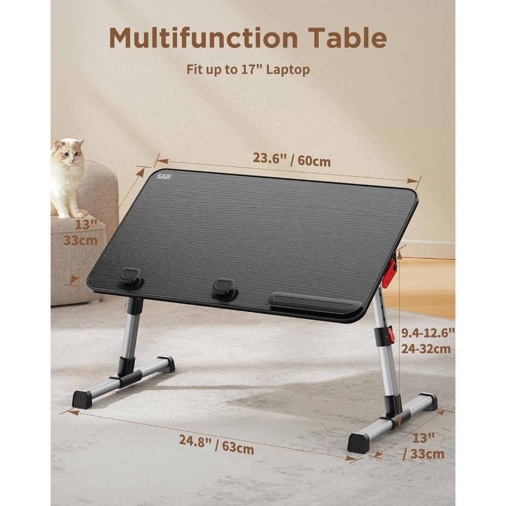 (Local) SAIJI Adjustable and Foldable Laptop Table - A6L | Shopee Malaysia