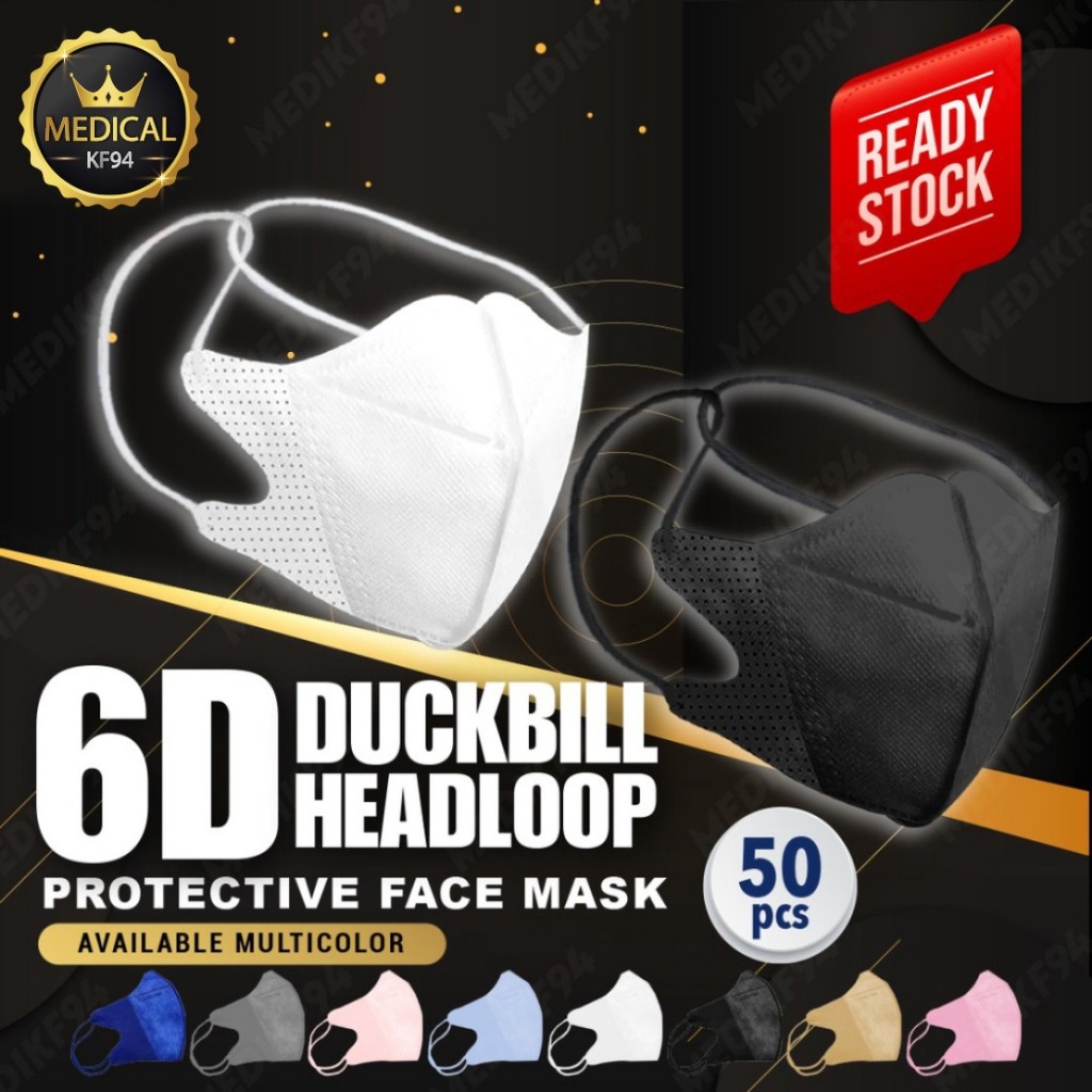 *READY STOCK* 50Pcs Zero Degree Mask duckbill Disposable Non-Medical 3D 6D Duckbill Mask Face ...