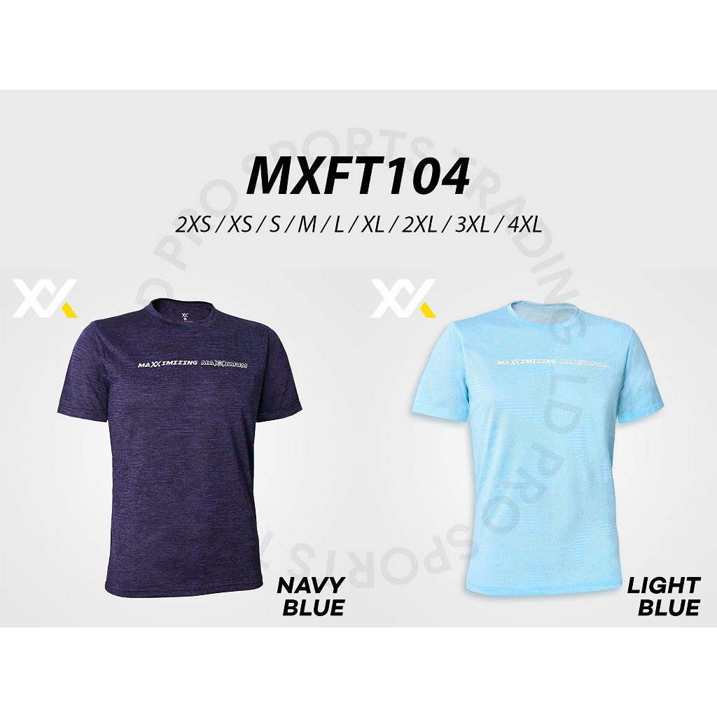 MAXX Shirt Fashion Tee MXFT104 (Navy Blue, Light Blue) | Shopee Malaysia