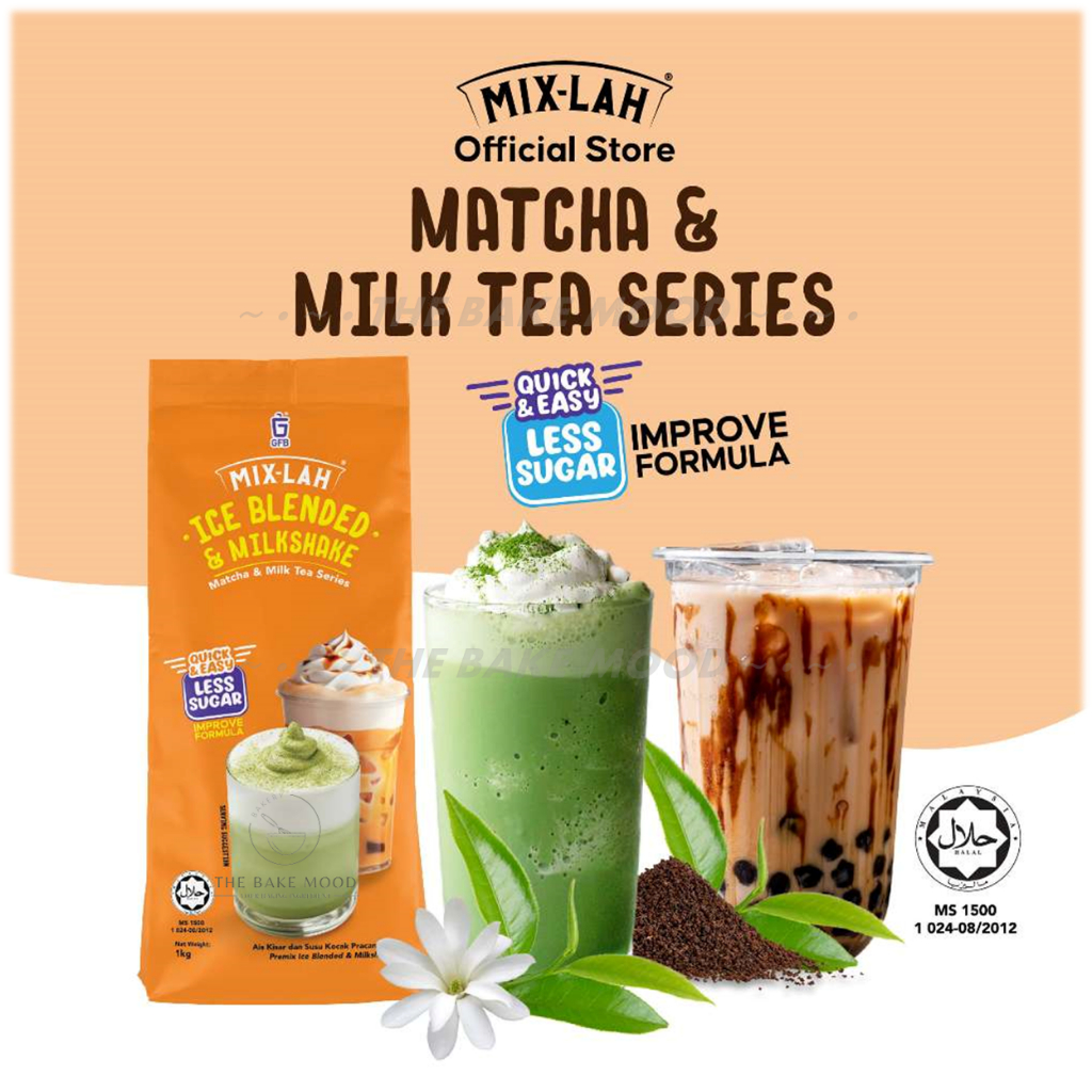 MIX-LAH Milk Tea Green Tea Matcha Series Serbuk Ice Blended dan Air ...
