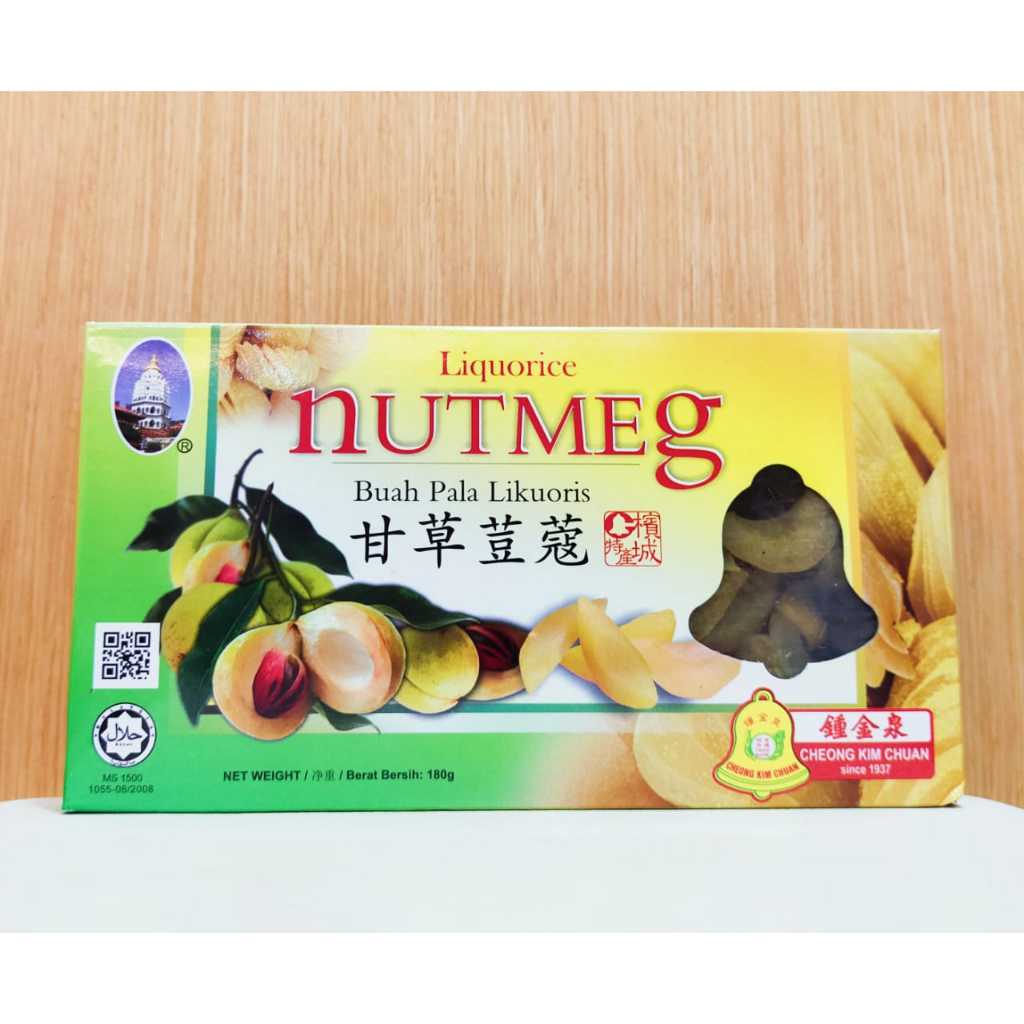 (HALAL) Cheong Kim Chuan Liquorice Nutmeg / Buah Pala Likuoris 鍾金泉甘草豆蔻 ...