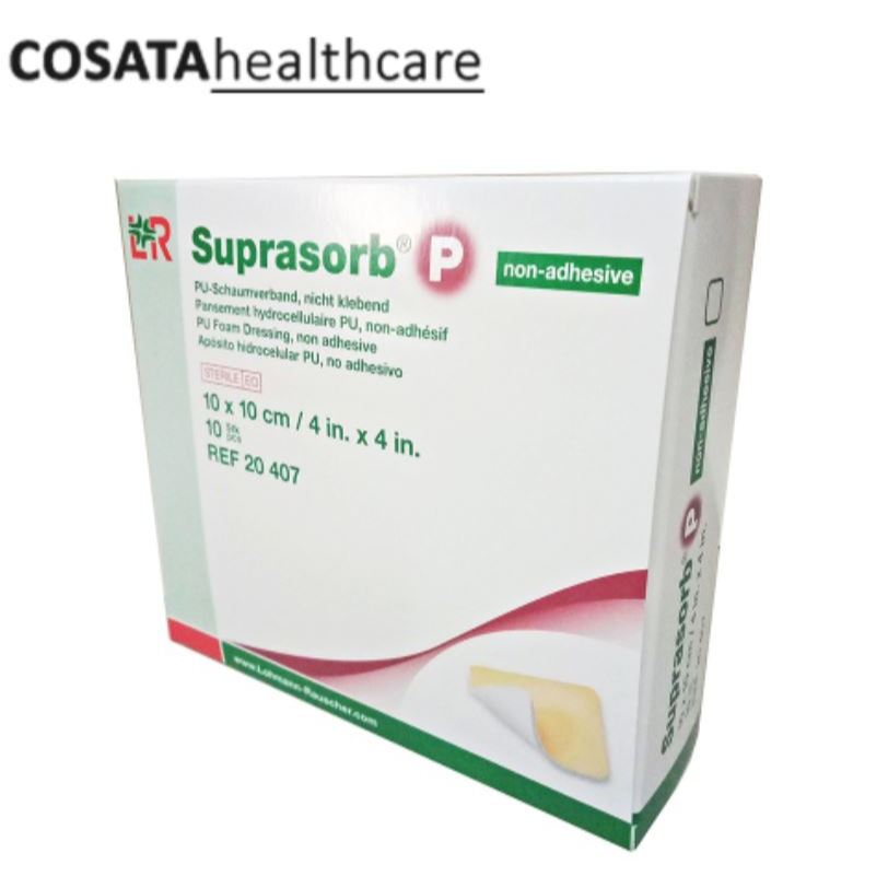 L&R Suprasorb P PU Foam Dressing, Non-Adhesive, 10cmx10cm, sterile ...