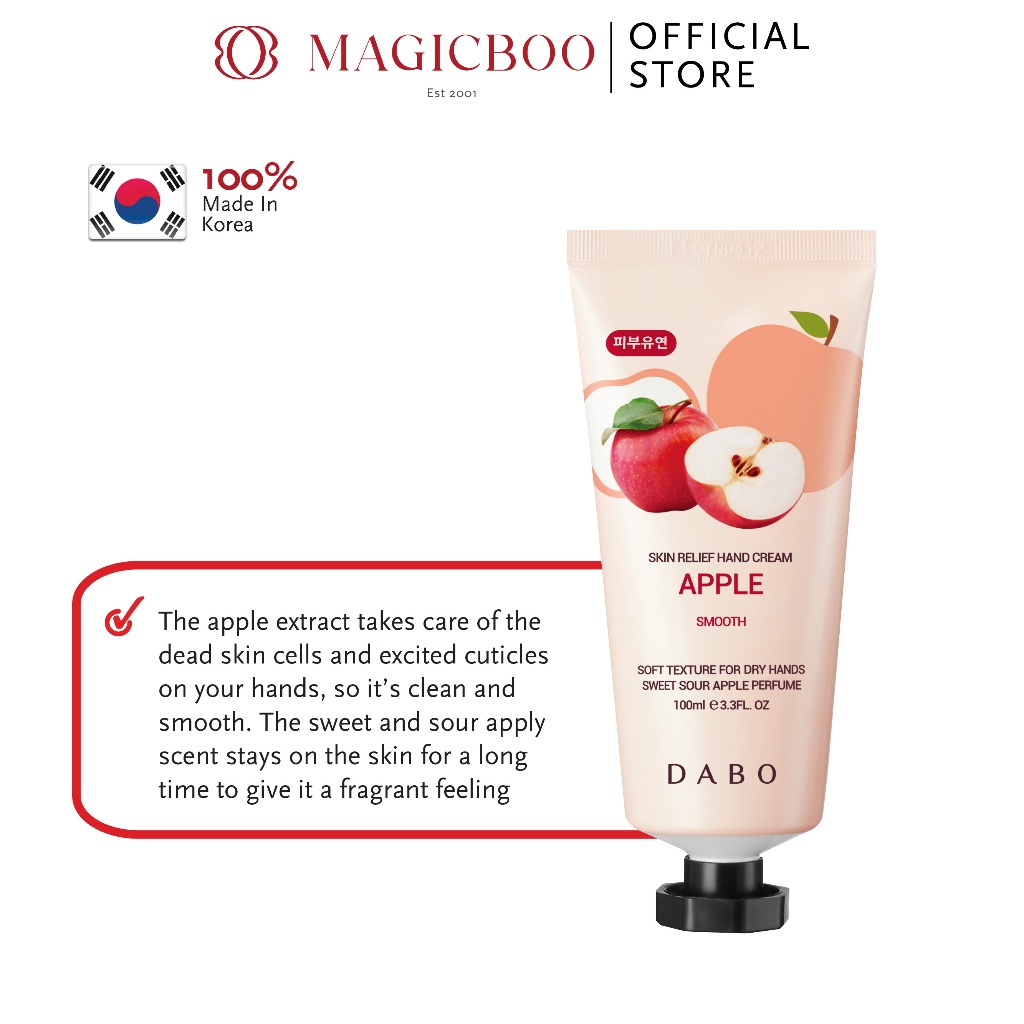 Magicboo Dabo Skin Relief Hand Cream Apple 100ml | Shopee Malaysia