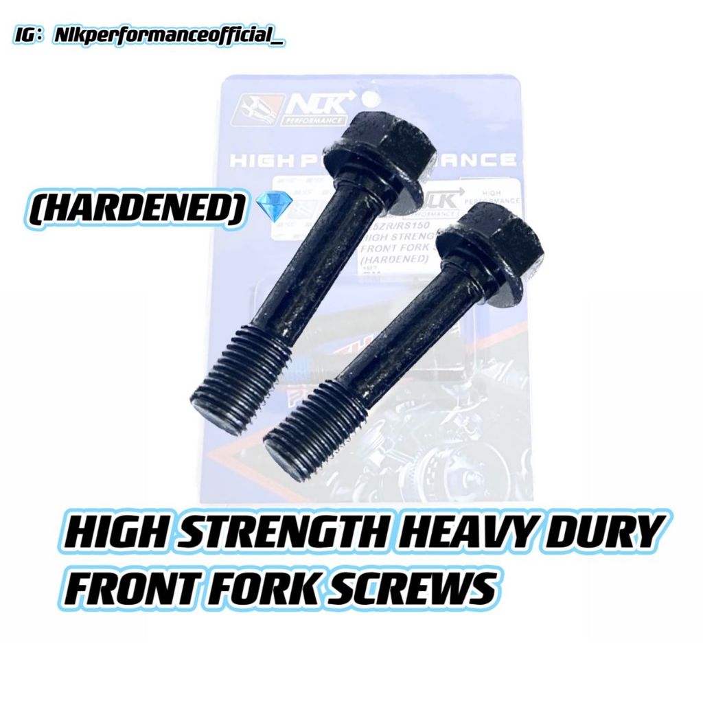 NLK PERFORMANCE FRONT FORK SCREW HIGH STRENGTH + HARDENED 2PCS (NEW ...