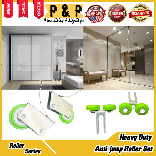 Aluminium Sliding Cabinet Door Anti-Jump Roller Heavy Duty Series (Roda ...