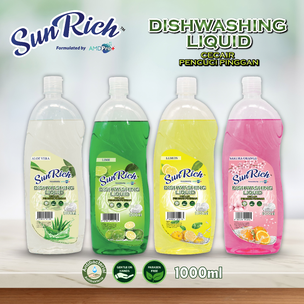 SUNRICH DISHWASHING LIQUID- 1000ML // 1L Sunrich 洗碗液 1000ML | Shopee ...