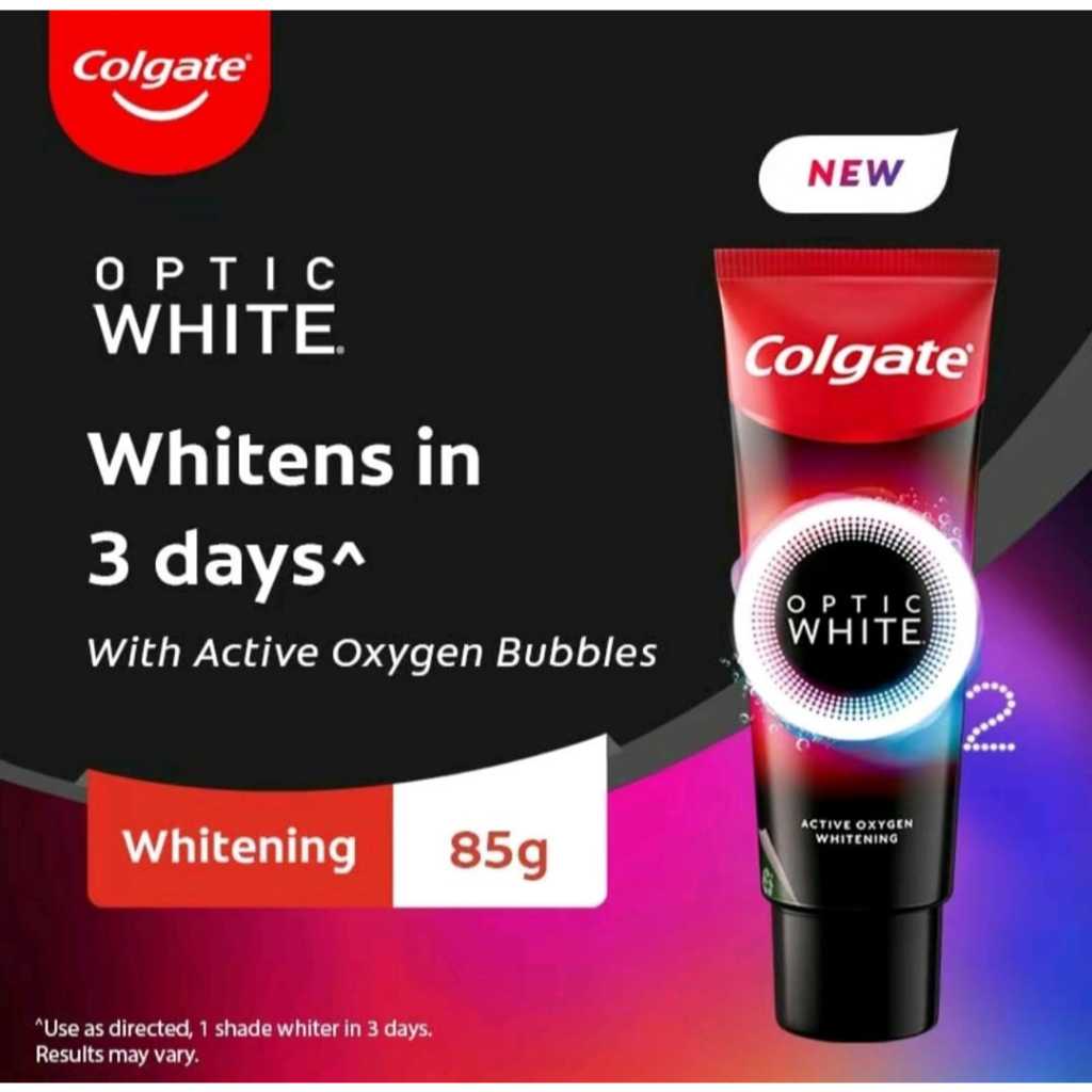 Colgate Optic White O2 Oxygen Whitening Toothpaste 85g | Shopee Malaysia