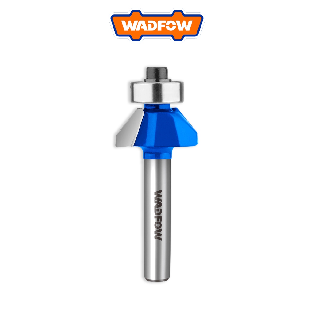 WADFOW 45 Degree Chamfer Router Bit w/ Bearing (22mm - 24mm) Bevel ...
