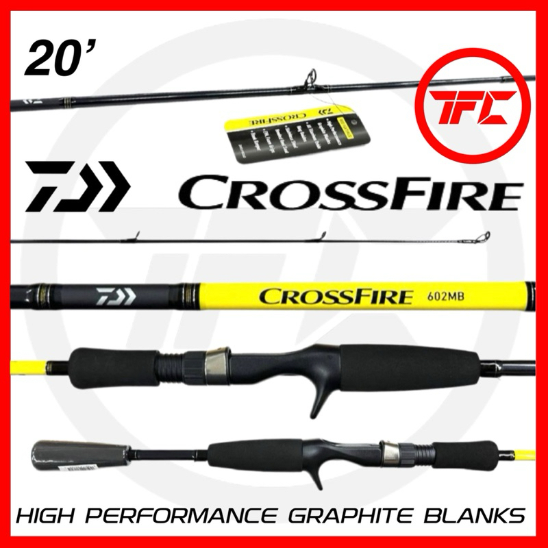 DAIWA CROSSFIRE 20’ CFE Baitcasting & Spinning Rod Baitcast BC 2020 Cast Casting | Shopee Malaysia