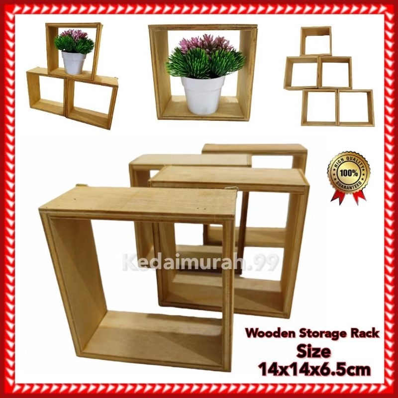Wall Deco Wooden Storage Rack/Kayu Pallet Hiasan Dinding/Wall Art ...