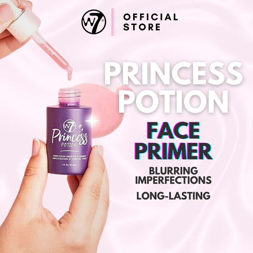 W7 Princess Potion Complexion Face Primer Drops Purple Makeup Base ...
