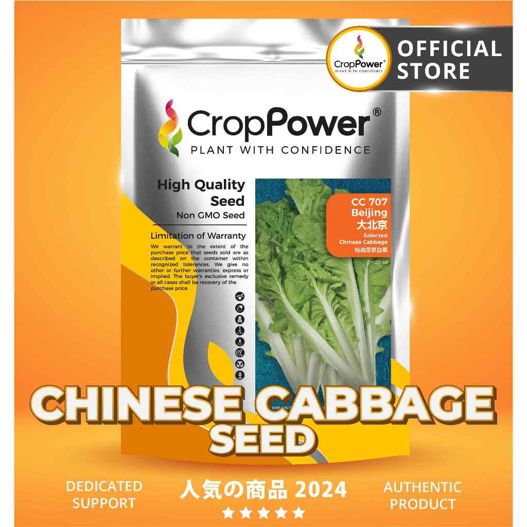 (500 GRAM) Biji Benih Kubis Cina Beijing 大北京 CC707 CROP POWER Chinese ...