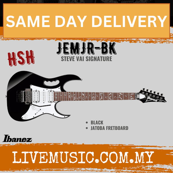 Ibanez JEMJR V2 Steve Vai Signature Electric Guitar - White / Black ...