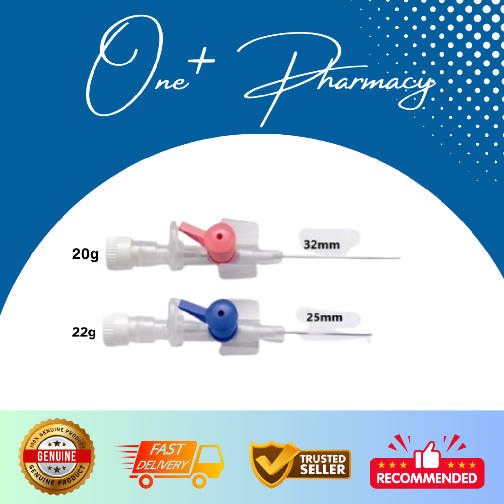 Hospitech IV Cannula With Injection Valve 20G, 22G | Shopee Malaysia