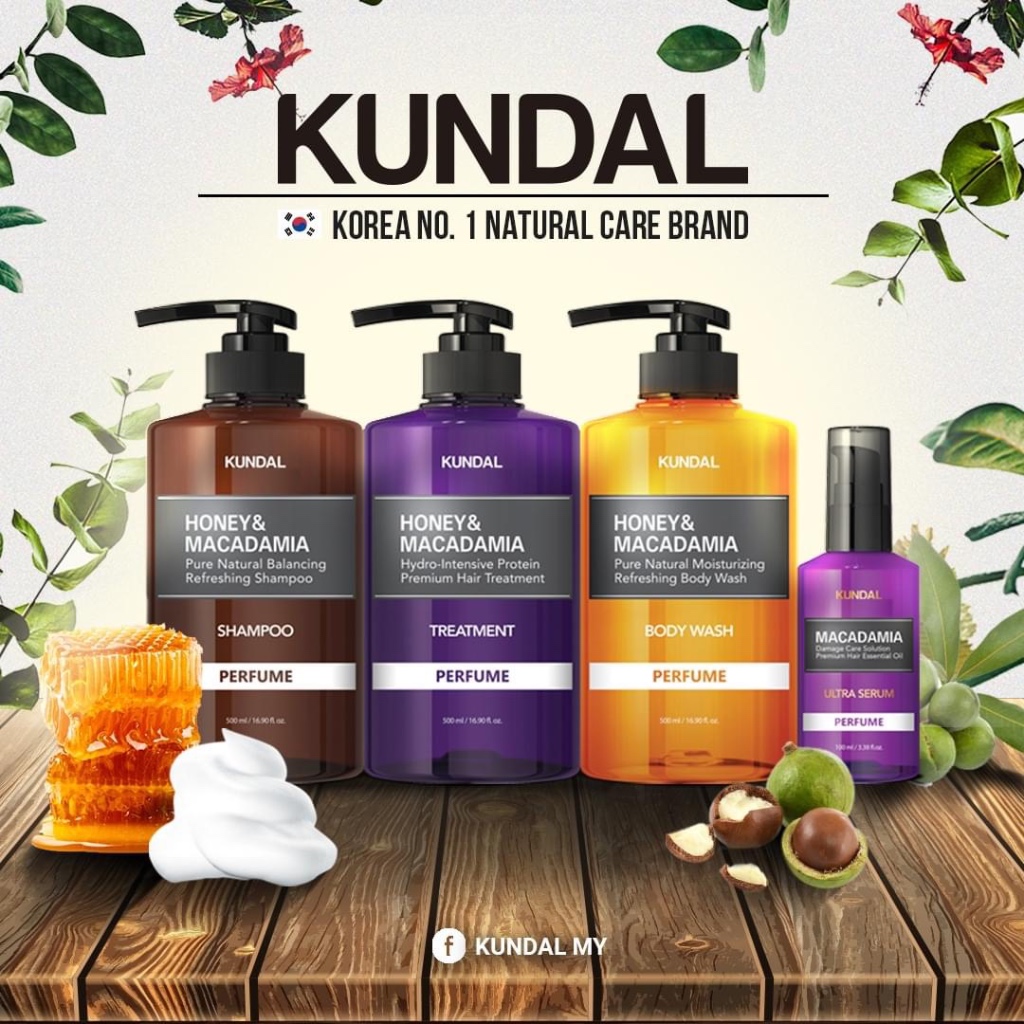 KUNDAL Honey macadamia Hair Care Shampoo / Treatment / Hair Serum ...