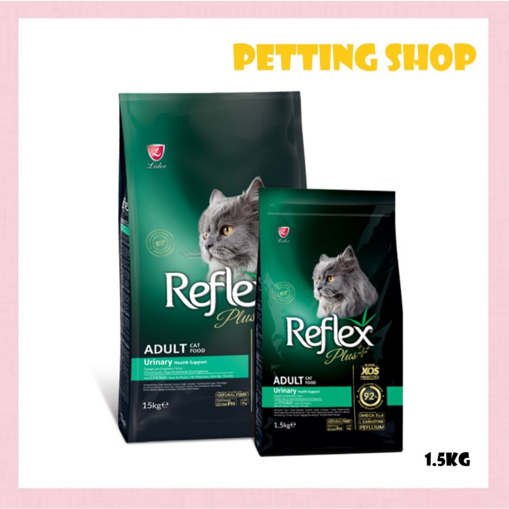 Reflex Plus+ Urinary Adult Cat Dry Food with Chicken 1.5kg / Omega 3 ...