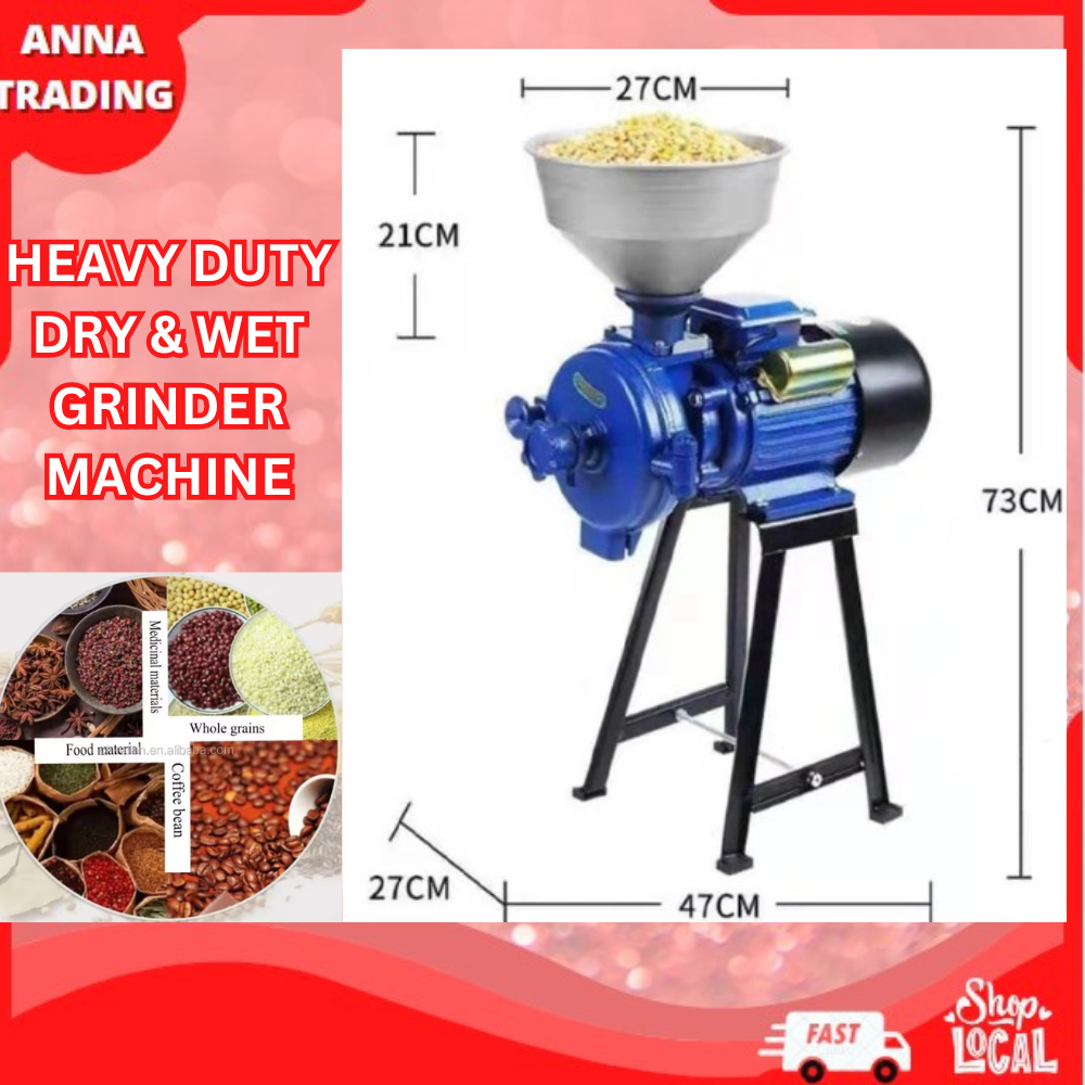 Electric Dry And Wet Grain Milling Fine Cereal Powder Grinder Machine ...