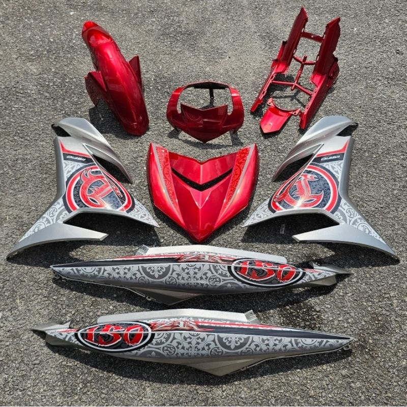 Y15 V1 V2 MERAH BATIK SILVER COVER SET TAMPAL SIAP | Shopee Malaysia