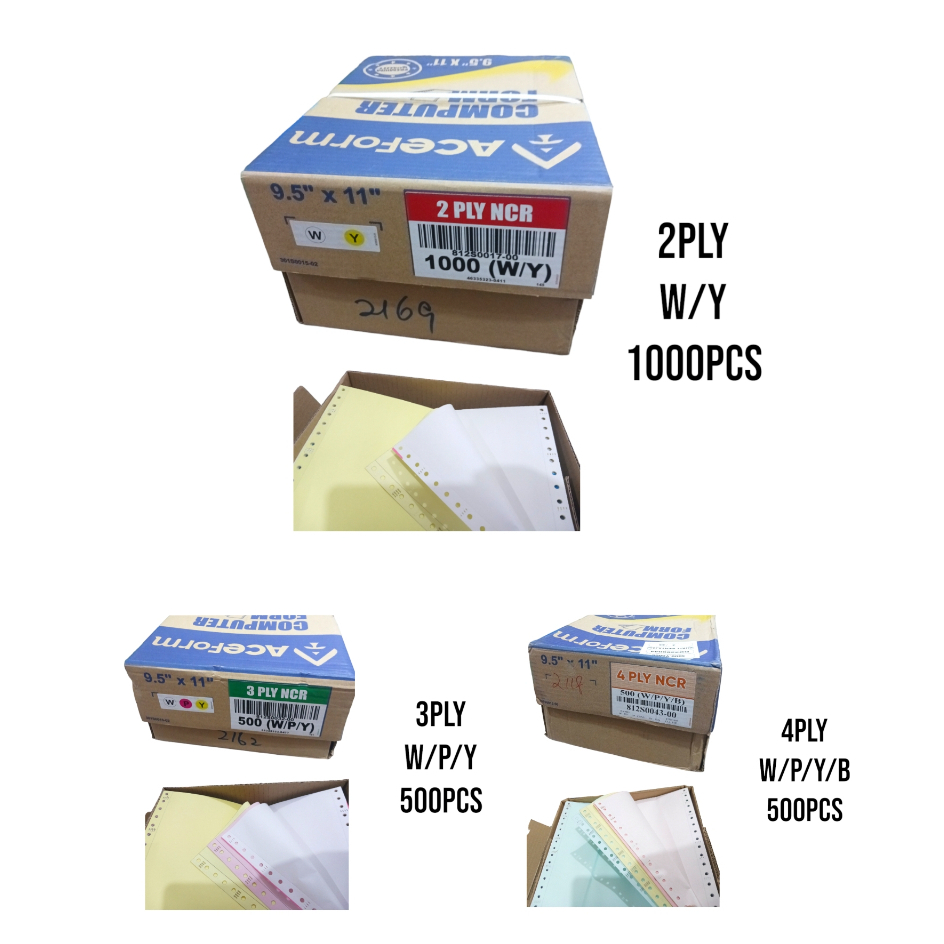 (COLOUR) Computer Form NCR Paper 9.5'' X 11'' / A4 - 1Ply 2Ply 3Ply ...