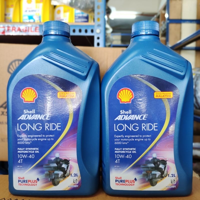 ORIGINAL SHELL ADVANCE 4T 10W-40 LONG RIDE 1.2L RS150 ENGINE OIL ...