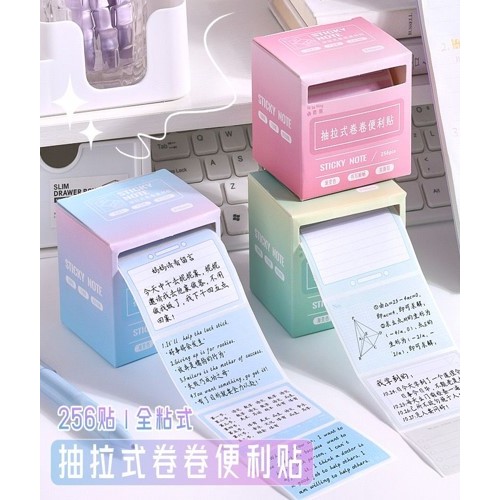 Muji Style 256Pcs Color Pull-out Sticky Notes Multi-functional Tearable ...