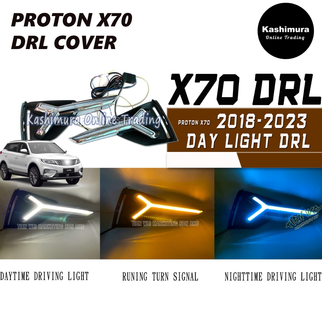 Proton X70 DRL LED COVER DAYLIGHT DRIVING LIGHT WITH RUNNING TURN ...