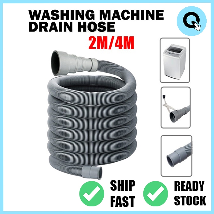 QFL Washing Machine Drain Outlet Hose Pipe 2M 4M Universal Accessories ...