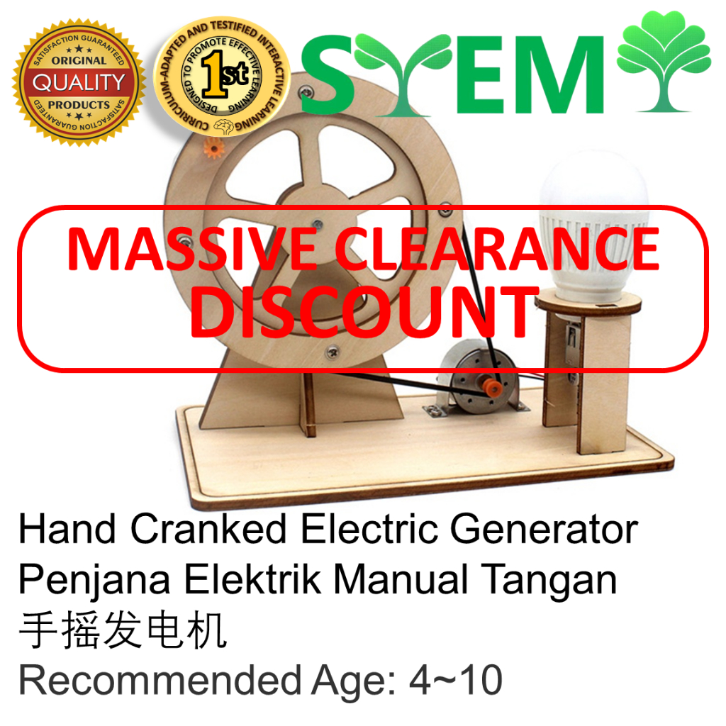 DIY Hand Cranked Electric Generator / Penjana Elektrik Manual Tangan ...